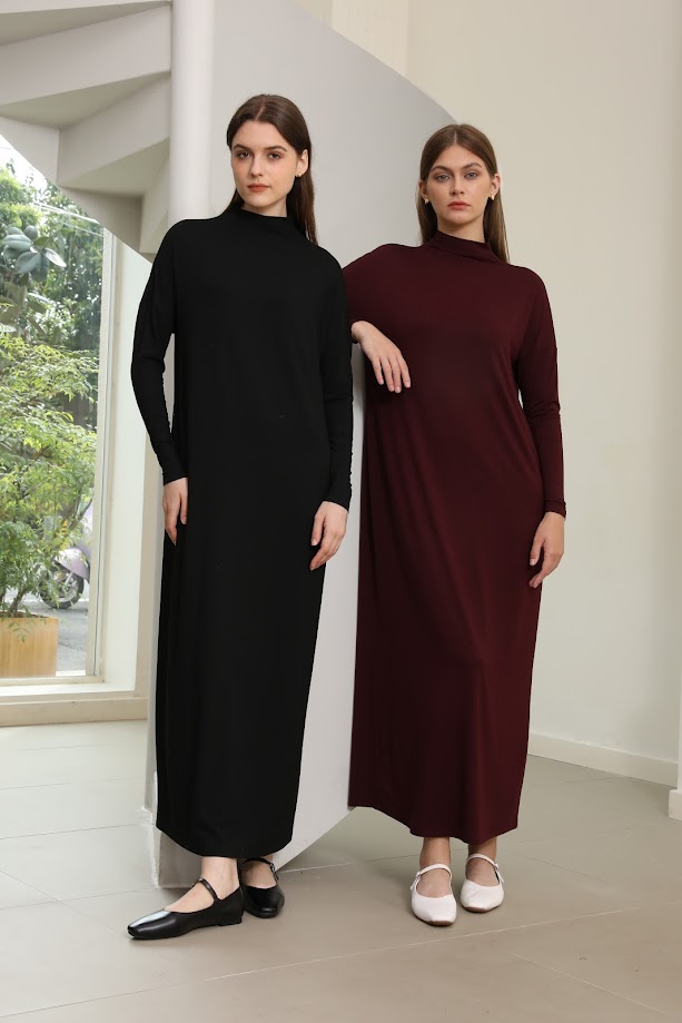 AP modal batwing maxi dress restocked in black – AliPicks